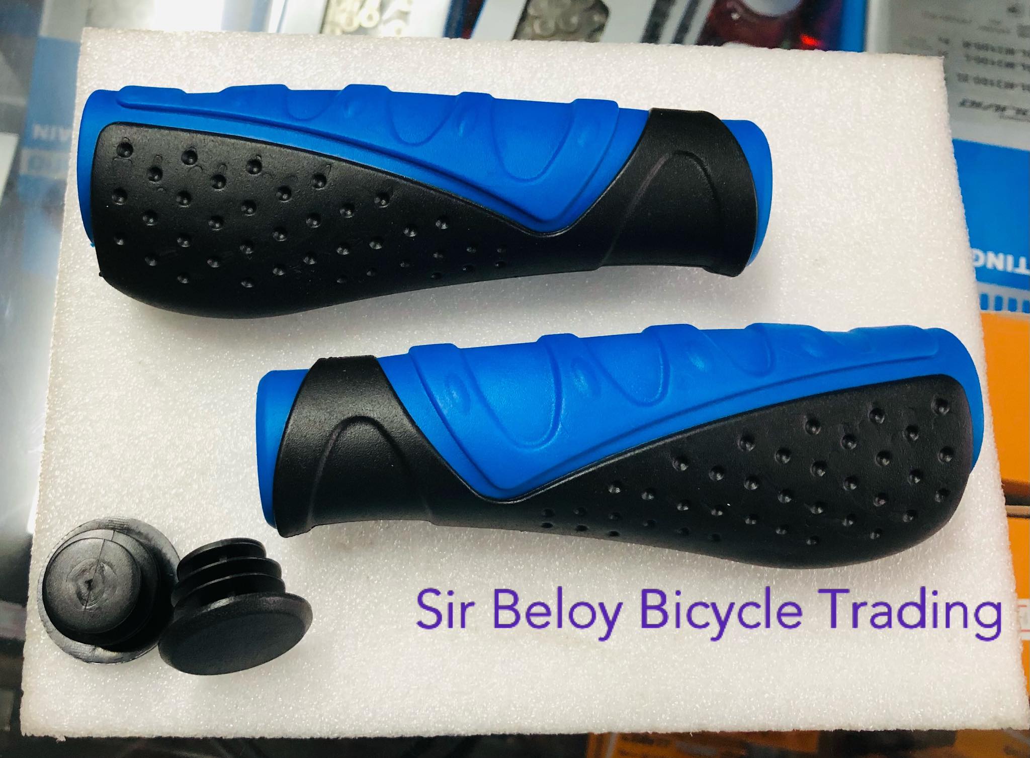 Rubber Handle Grip Ergonomic Palm Rest Bicycle Grips Wide Palm Rest MTB ...