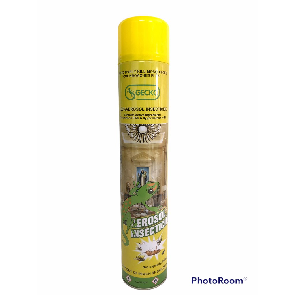 ♙GECKO AEROSOL INSECTICIDE 0.65 - 750ML NET CAPACITY (COLOR AVAILABLE ...