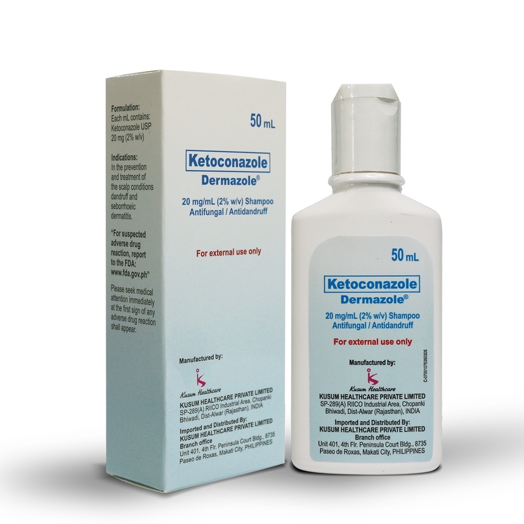 ۩ Dermazole Ketoconazole Shampoo (Anti-Fungal Anti-Dandruff) 50ml ...