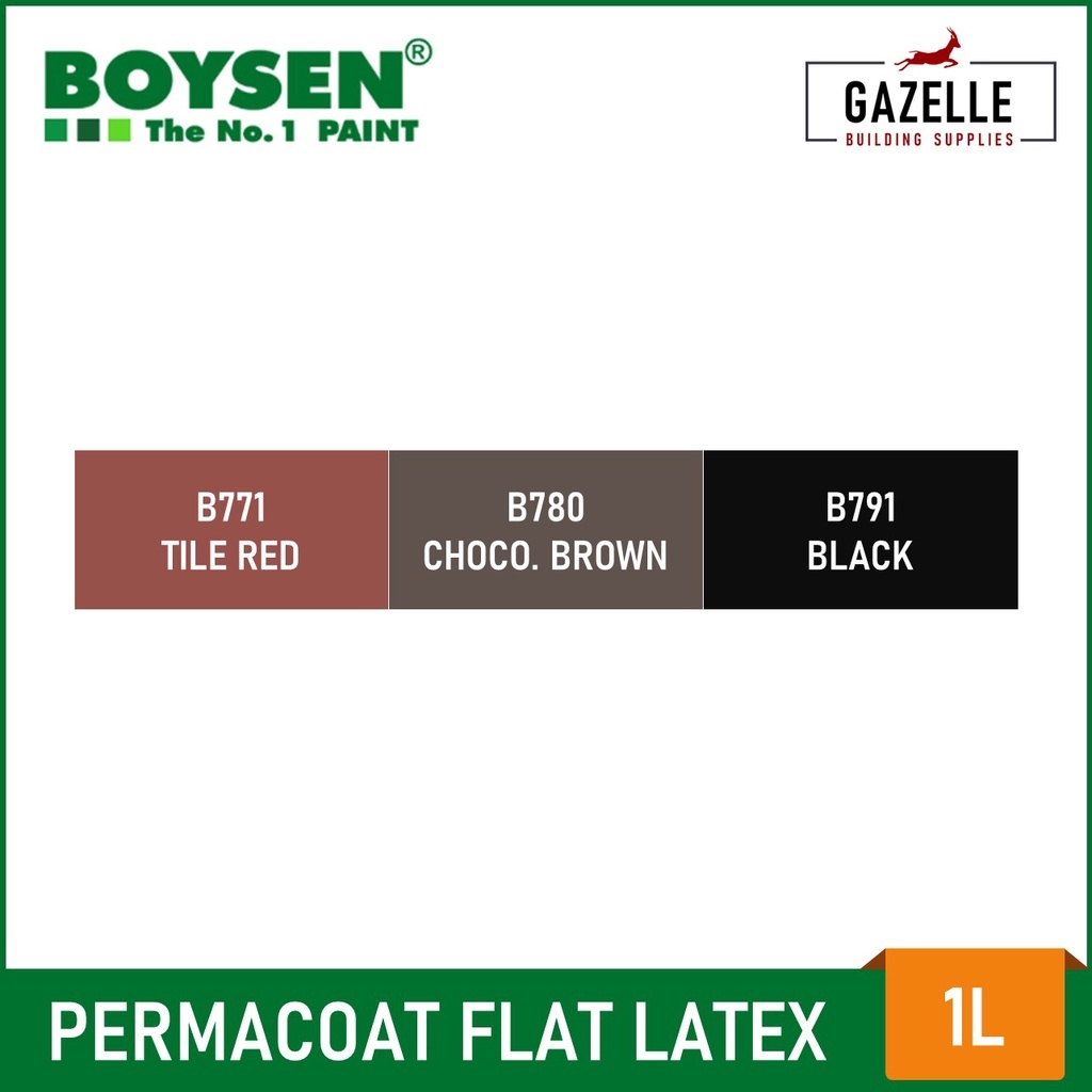 Boysen Color Series Permacoat Flat Latex Paint Chocolate Brown B780 - 1 ...