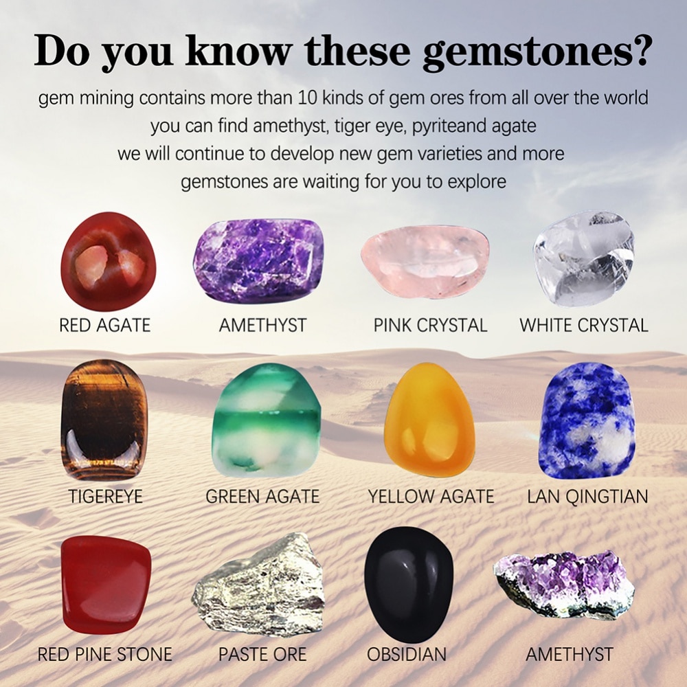 12/24 Pc Ore Christmas Advent Calendar Healing Crystal Mineral Gift Box ...