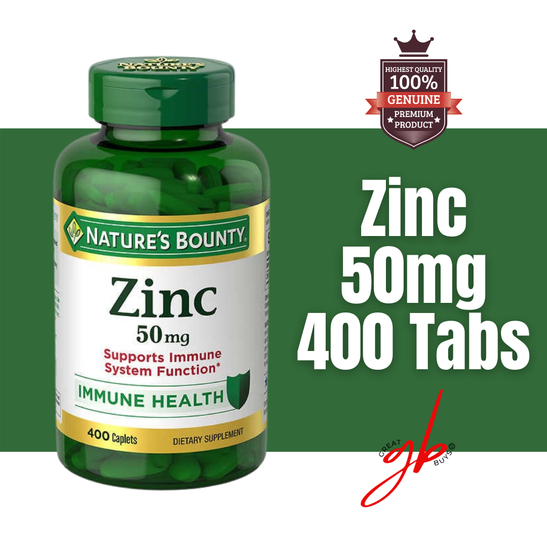 Nature's Bounty Zinc 50mg, 400 Caplets | Lazada PH