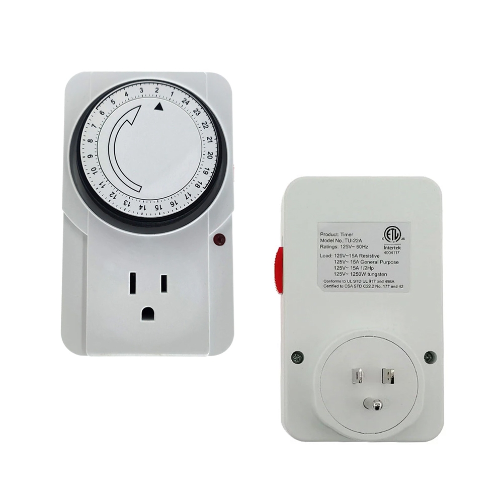 24 Hour Cyclic Timer Switch Universal Timing Socket Mechanical Timer ...