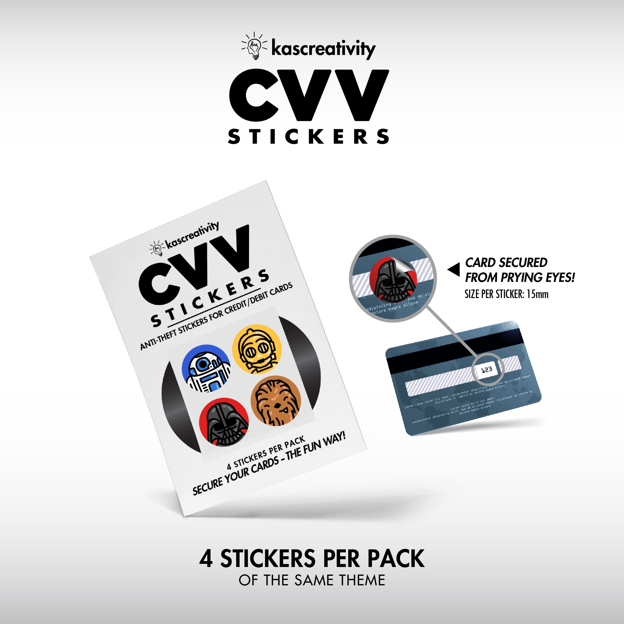 Fandom CVV STICKERS (Anti-Theft Stickers for ATM/Credit Cards) | Lazada PH