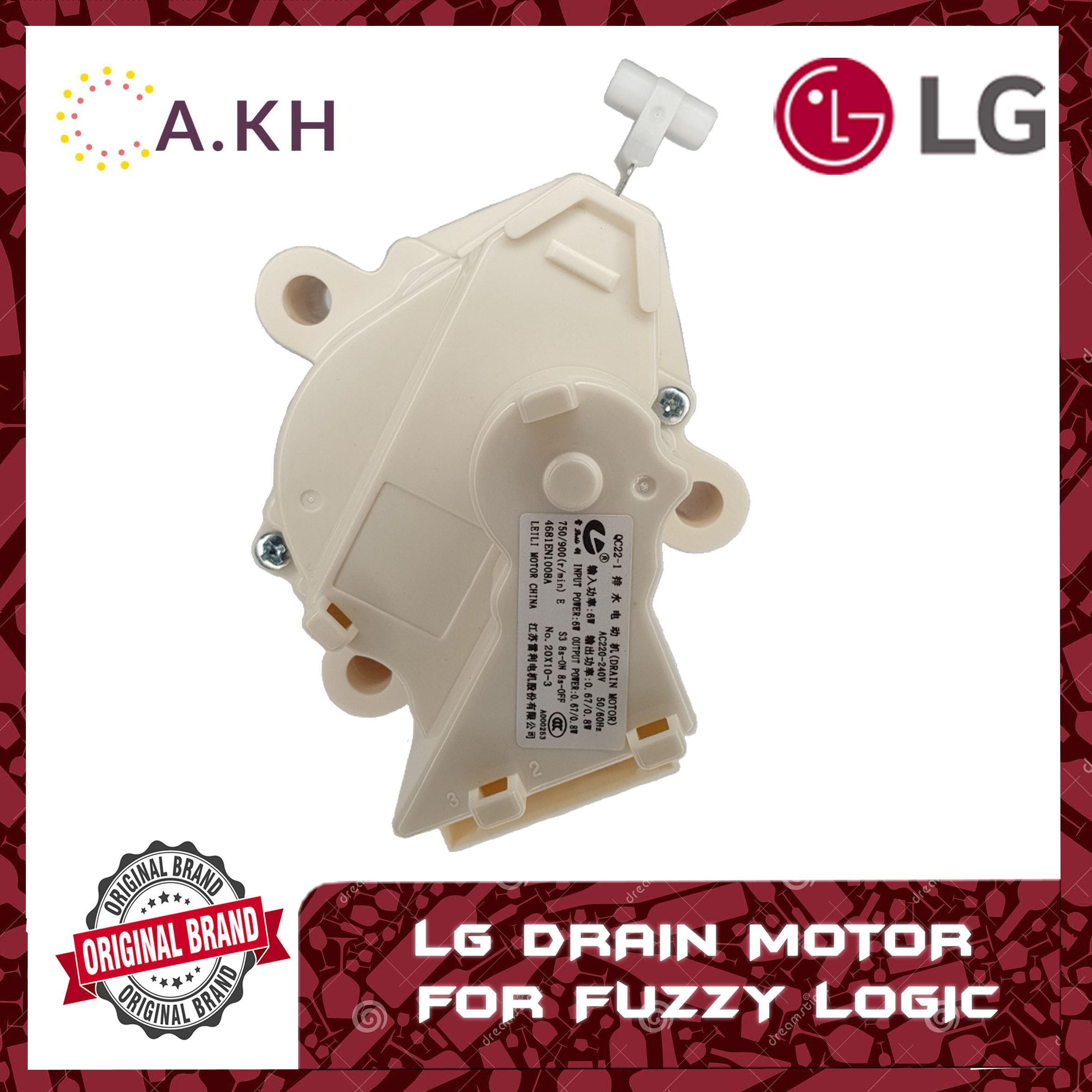 ORIGINAL 6 MONTHS WARRANTY LG QC22-1 3 TERMINALS DRAIN MOTOR FUZZY ...