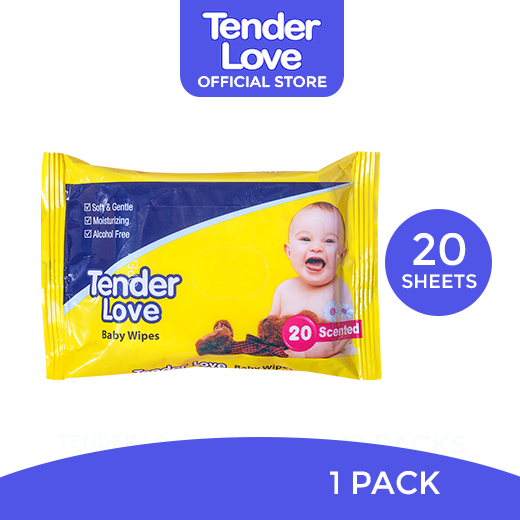 Tender Love Powder Scent Baby Wipes 20's Pack of 1 | Lazada PH