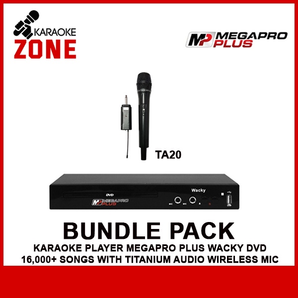 Karaoke Player Megapro Plus Wacky DVD 16,000+ Songs with Titanium Audio ...