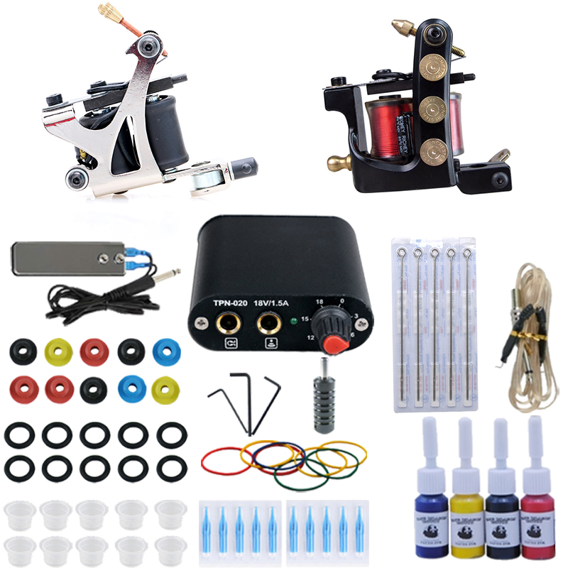 Tattoo Machine Set Self taught Tattoo Full Set of Professional Beginner ...