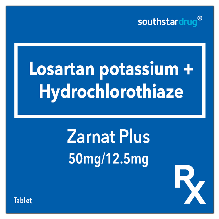 Rx: Zarnat Plus 50mg / 12.5mg Tablet | Lazada PH