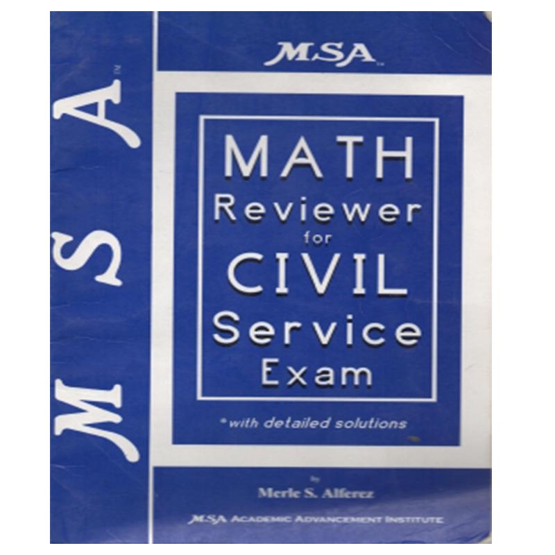 MSA MATH REVIEWER FOR CIVIL SERVICE EXAM | Lazada PH