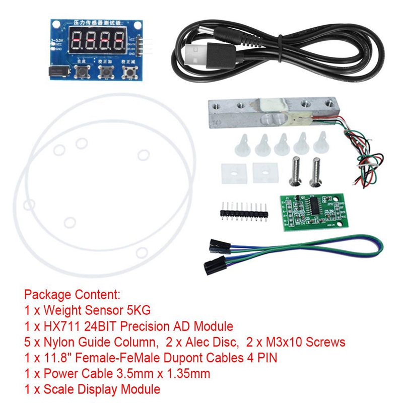 HX711 Weight Sensor Module Kit Digital Load Cell Weight Sensor A/D ...