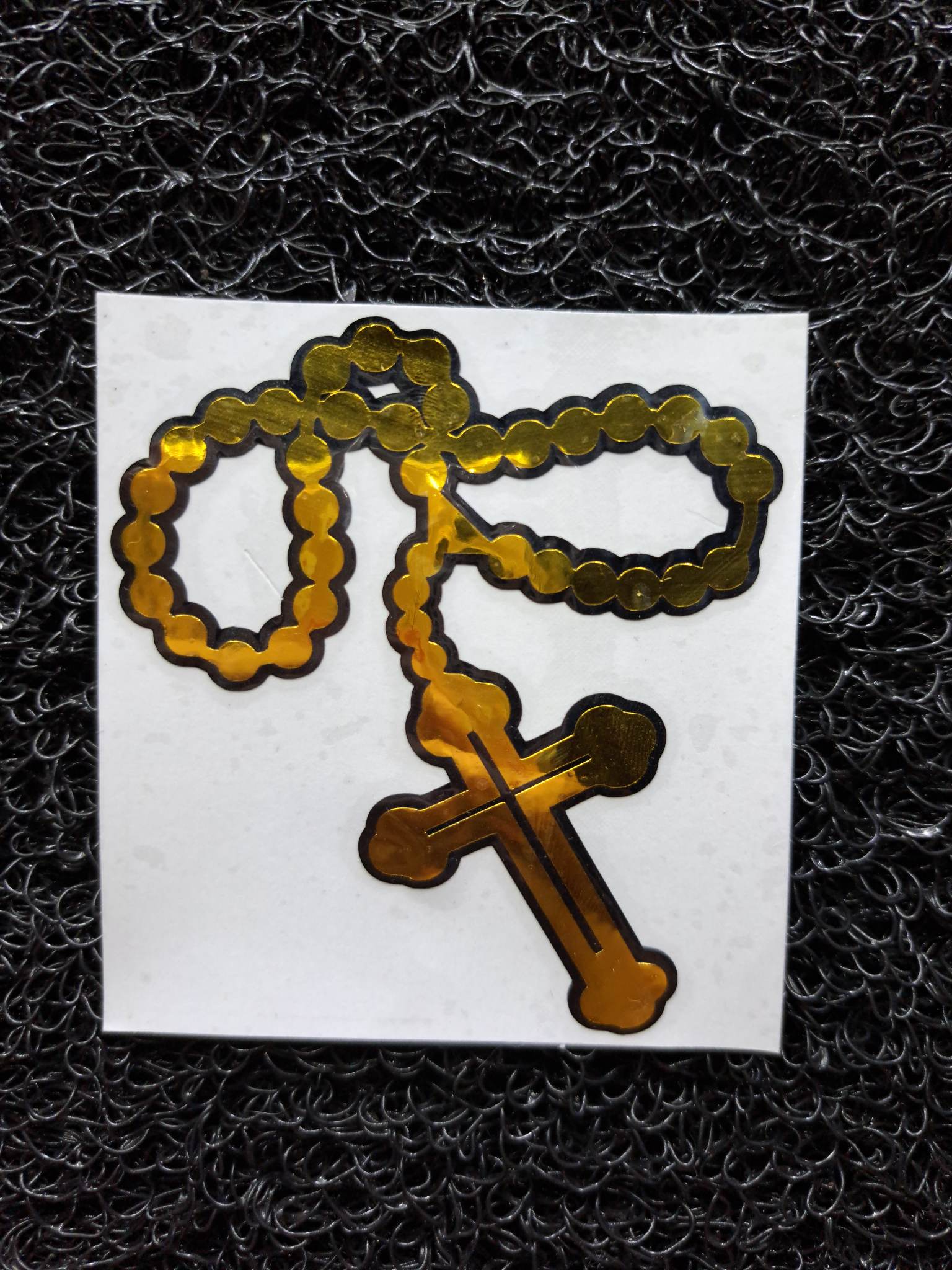 Rosary Decal sticker Holographic Chrome Gold | Lazada PH