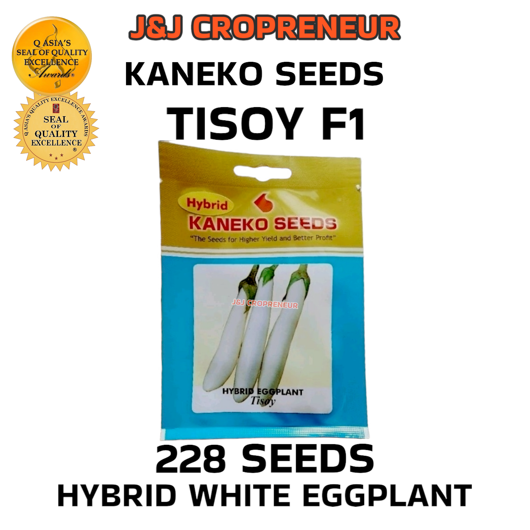 TISOY F1 HYBRID WHITE EGGPLANT MAPUTING TALONG SEEDS APPROX 228 SEEDS BY KANEKO SEEDS | Lazada PH