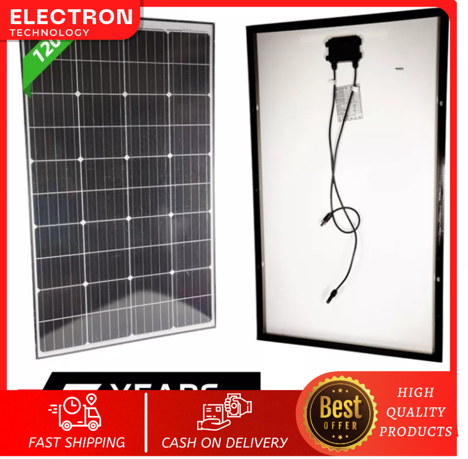 BOSCA 5 Year Warranty 120W Solar Panel Mono 120 Watt 12 Volt Pv Solar ...