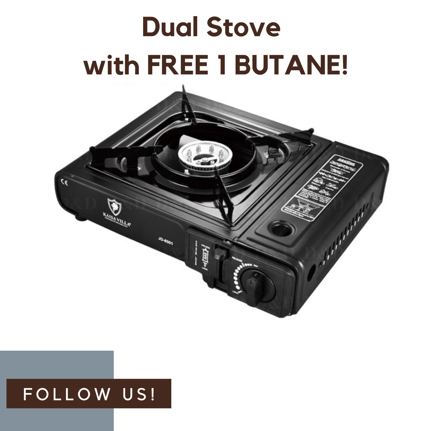 orig Dual Fuel Portable Gas Stove for Propane & Butane, Camping Stove ...