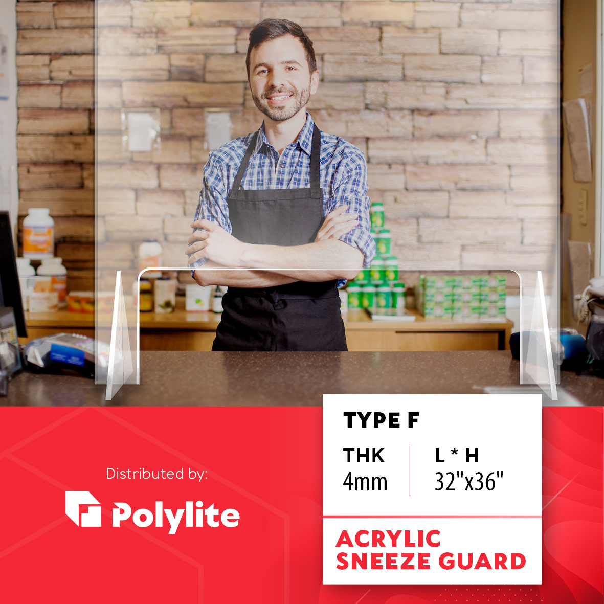 POLYLITE ACRYLIC SNEEZE GUARD Type F | Lazada PH