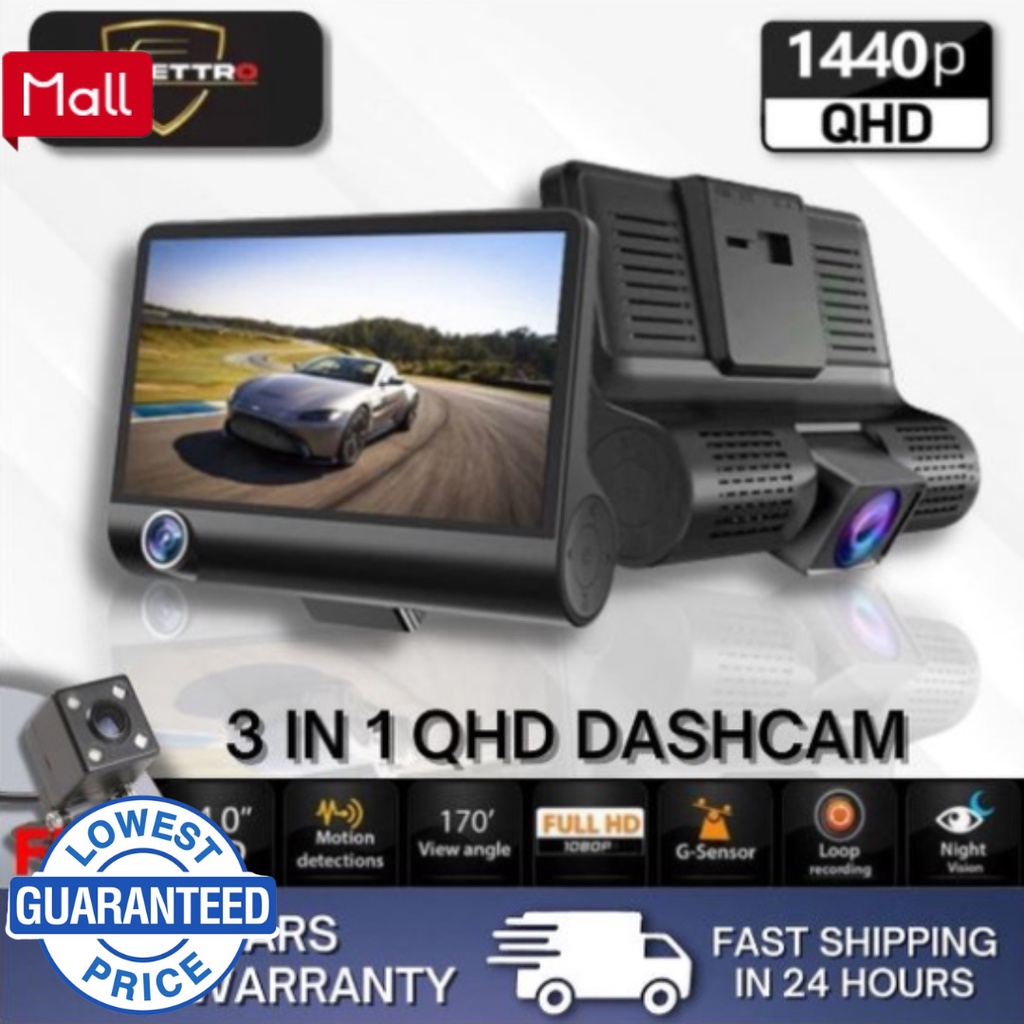 DashCam ETTRO 64GB 3 in 1 Dash Cam Car Camera XH202 DVR HD 1080P 170 ...