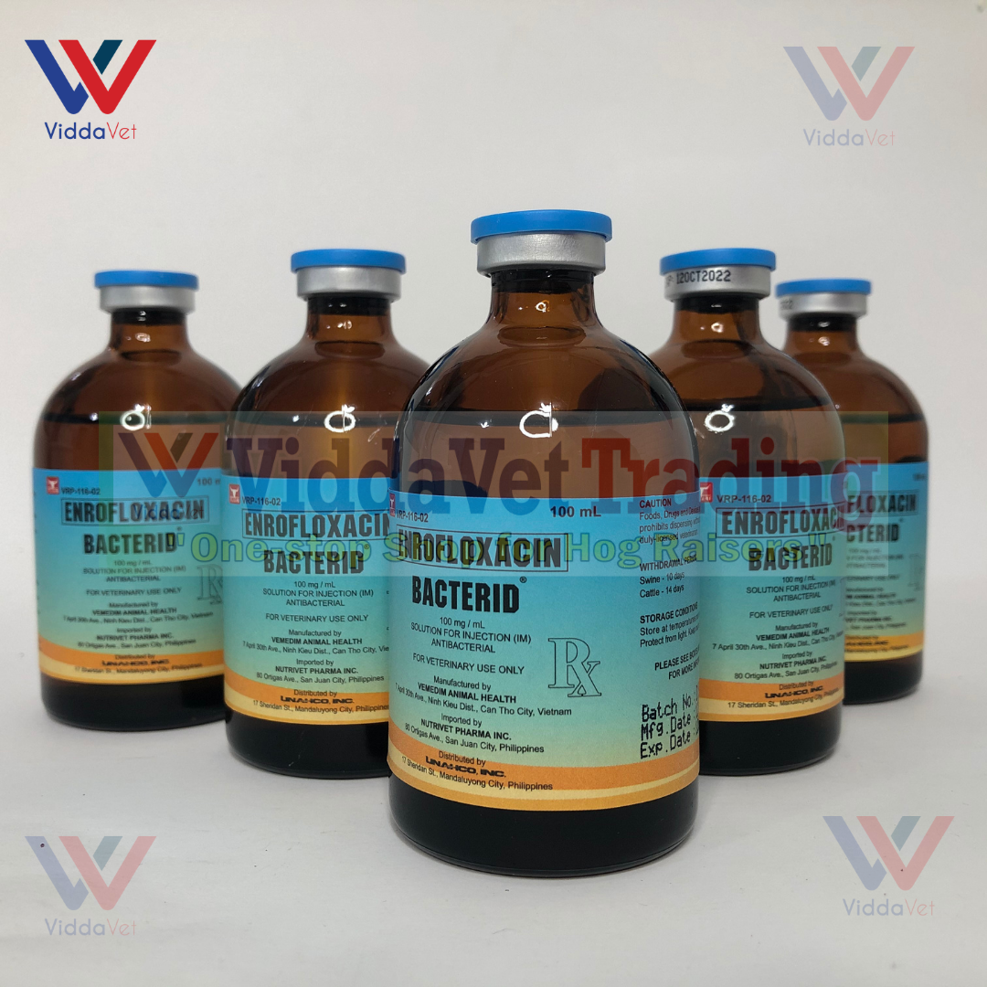 Bacterid 100 ml Unahco Anti-bacterial for Pets and Livestock Viddavet ...