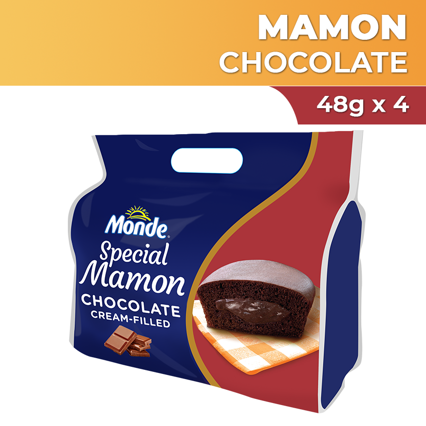 Monde Special Mamon with Chocolate Cream Filling 48g x 4 | Lazada PH