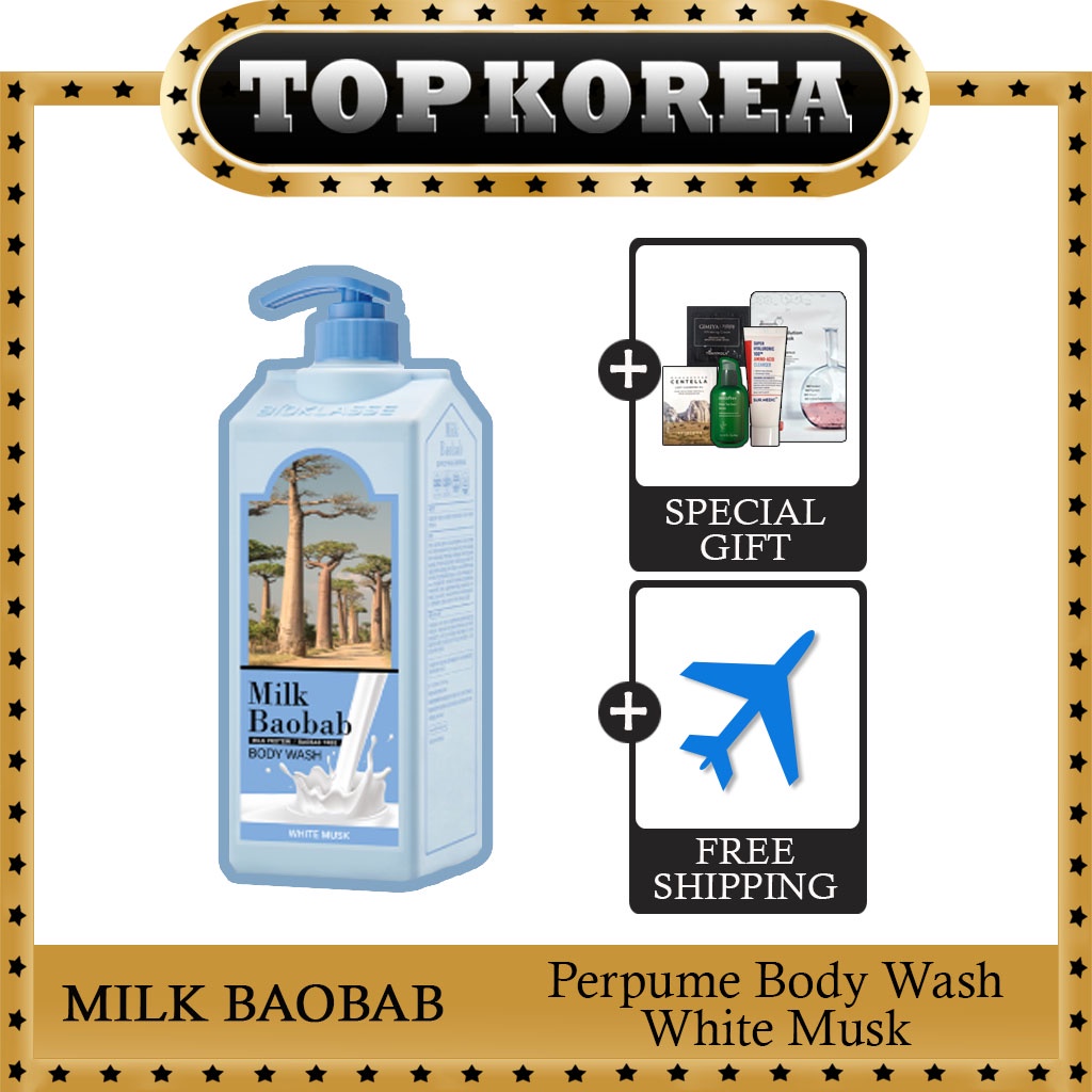 ★MILK BAOBAB★ ""BTS PICK ""perfume body Wash or Shampoo white musk ...