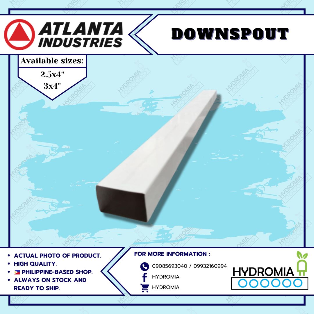 ATLANTA DURACON 3X4" X 4FT TUBULAR DOWNSPOUT, SQUARE PVC PIPE | Lazada PH