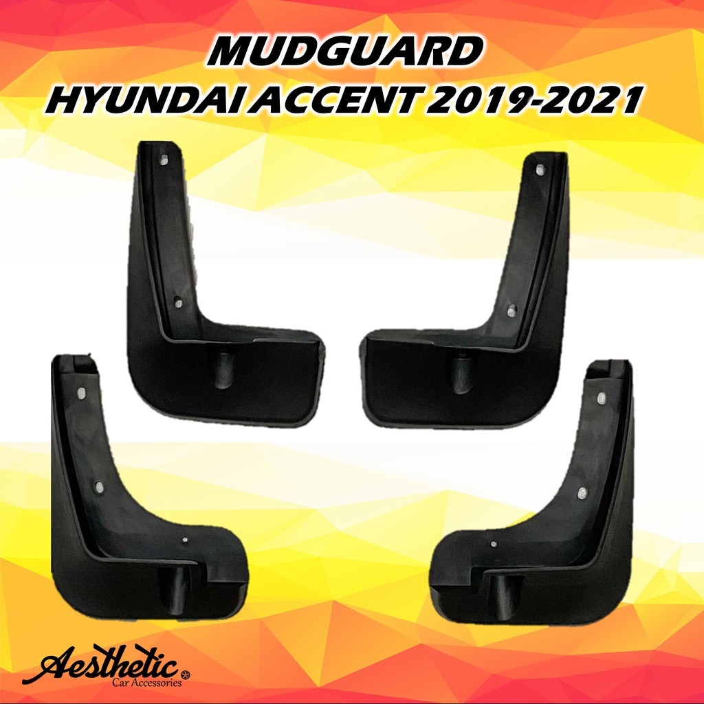Hyundai Accent 2019-2021 Front Rear Mudguard Splash Flap Guard Splash ...