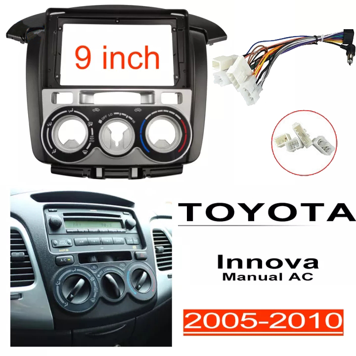 2 DIN Car Stereo Radio 9inch Panel Facia for TOYOTA Innova 2006-2015 ...