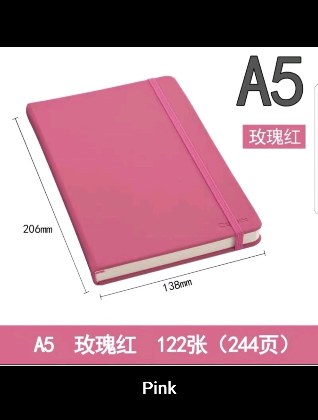 Personalized A5 Moleskin Rubber Diary Strap Notebook Free Name | Lazada PH