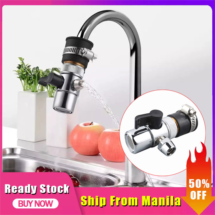 Tube Connector Faucet Adapter Diverter Valve Counter Top Water Filter ...