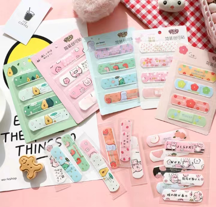 GLTY SALE 5pcs Cute Cartoon Non-woven Wound Adhesive Plaster Anti ...