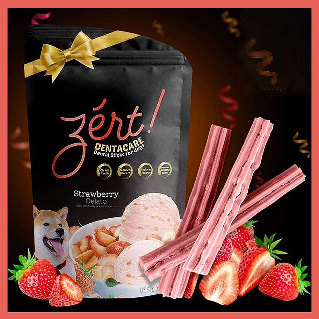 Zert Dentacare Dog Dental Sticks Strawberry Gelato 148 grams | Lazada PH