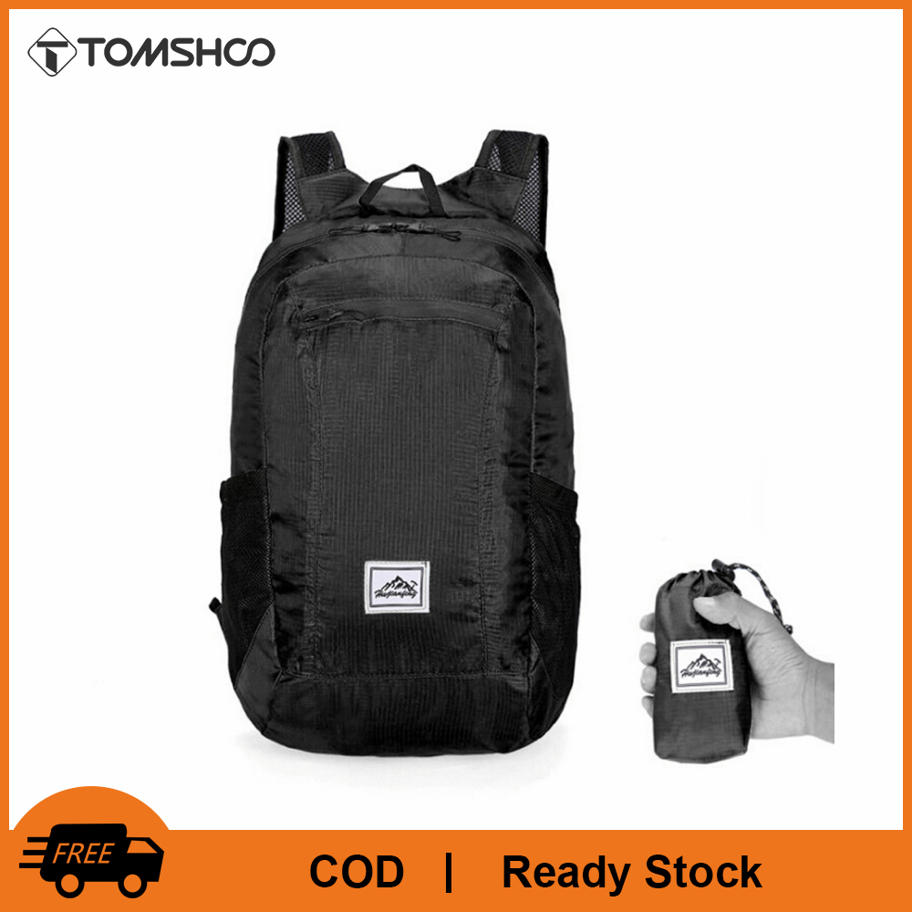 TOMSHOO Lightweight Portable Foldable Backpack Waterproof Backpack ...