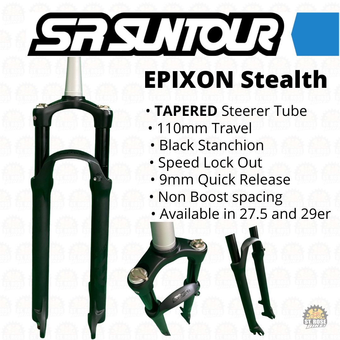 Sr Suntour EPIXON Tapered QR Stealth Super Black 110mm 27.5 / 29 Manual ...
