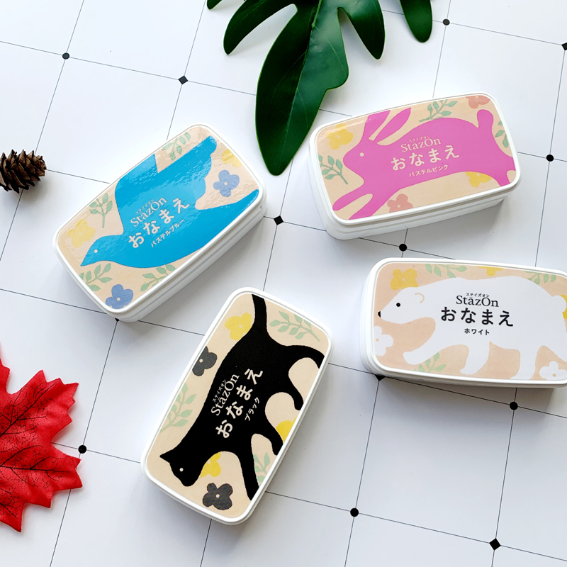 Japan imported cat stamp pad rubber stamp pad NAM series full-function ...