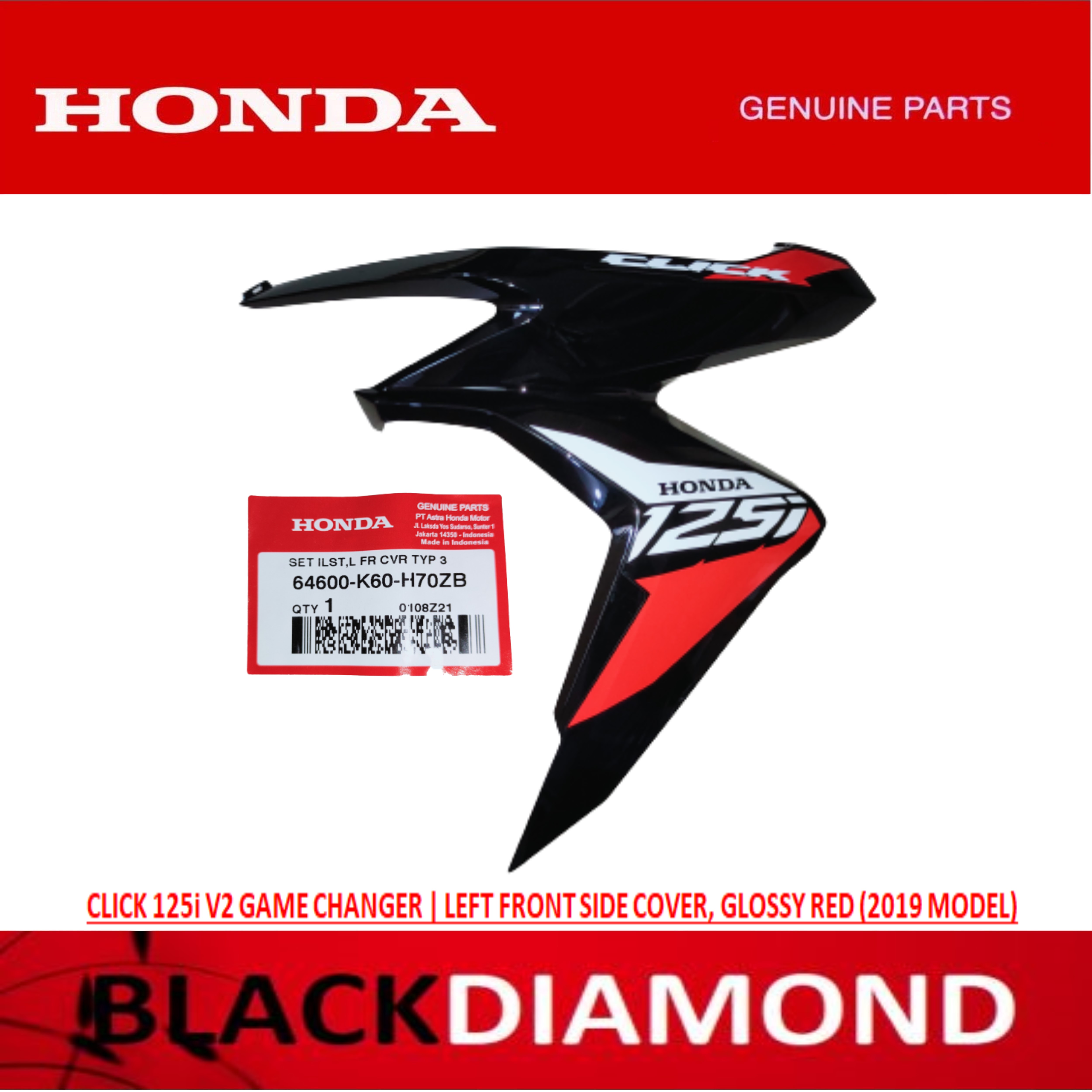 JOEY - ORIGINAL HONDA CLICK 125i V2 GAME CHANGER | FRONT SIDE COVER ...