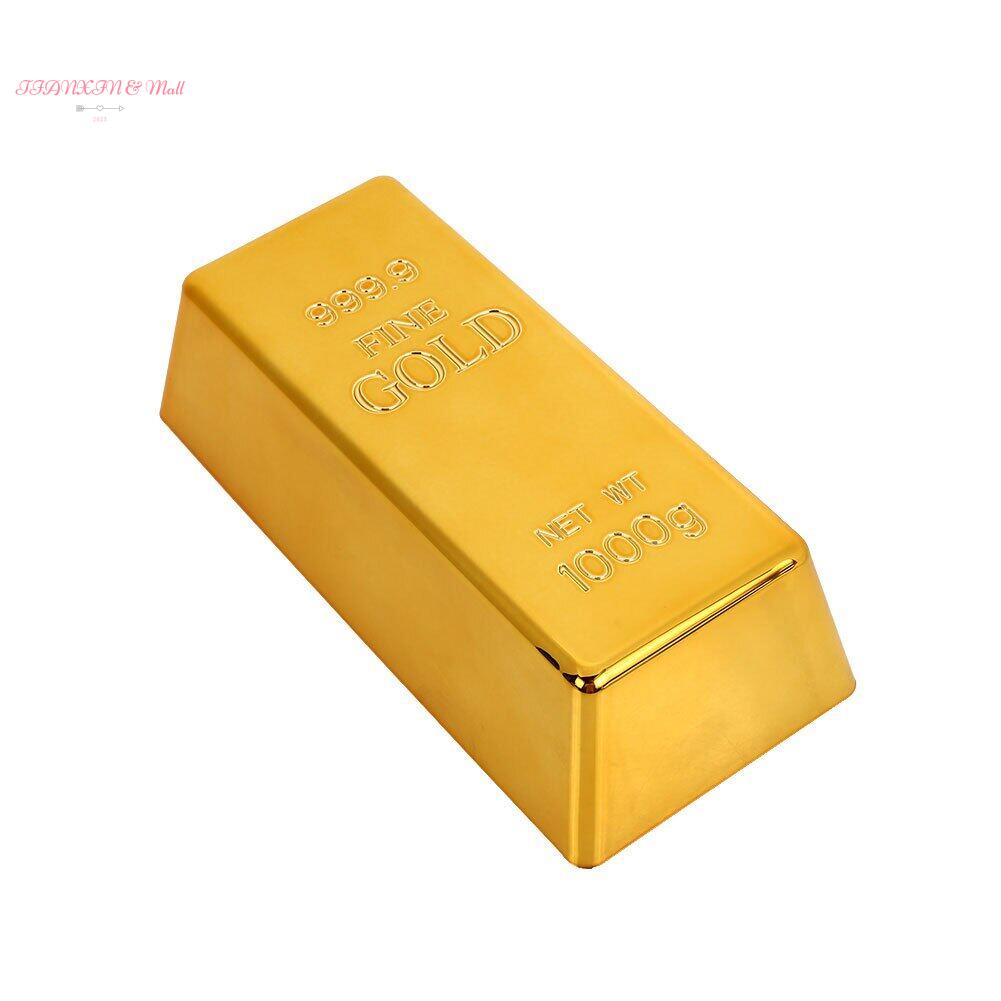 【TX】Nordic Gold Bar Door Stop LUCKY Birthday Gift Gold Bricks Table ...