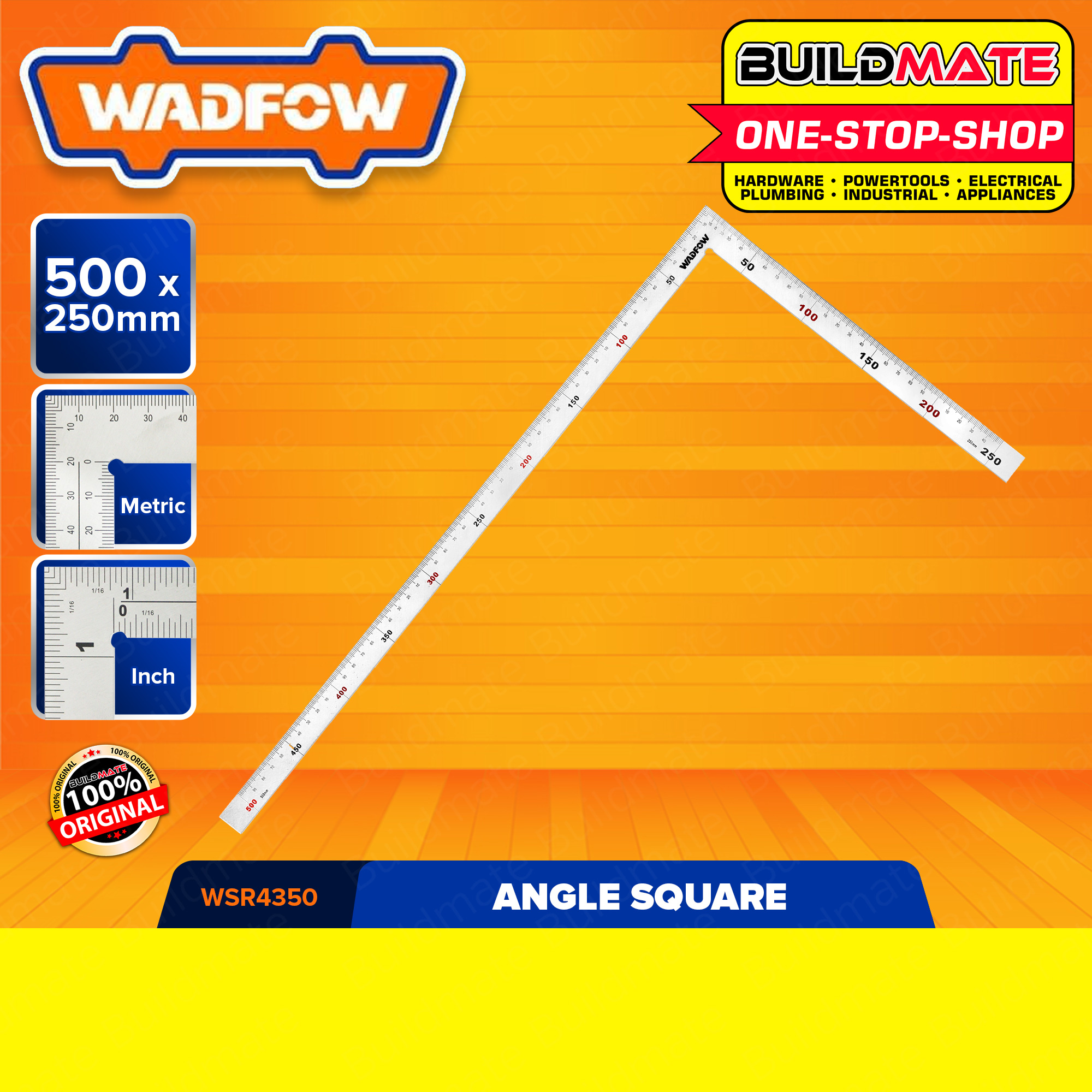 WADFOW Angle Square 500mmx250mm 20"x10" Inch Aluminum Alloy L-Square ...