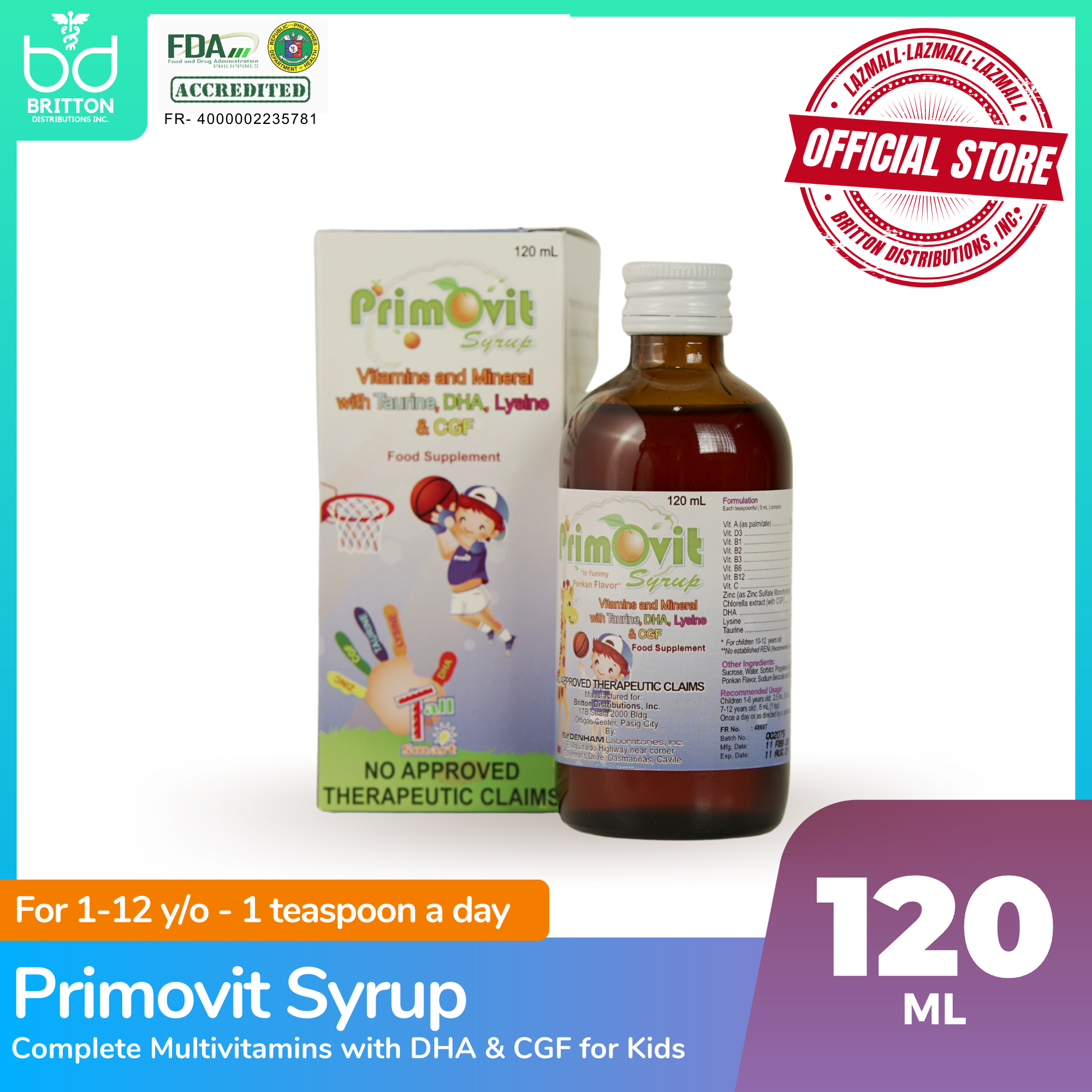 PRIMOVIT 120ml (MULTIVITAMINS & MINERALS) | Lazada PH