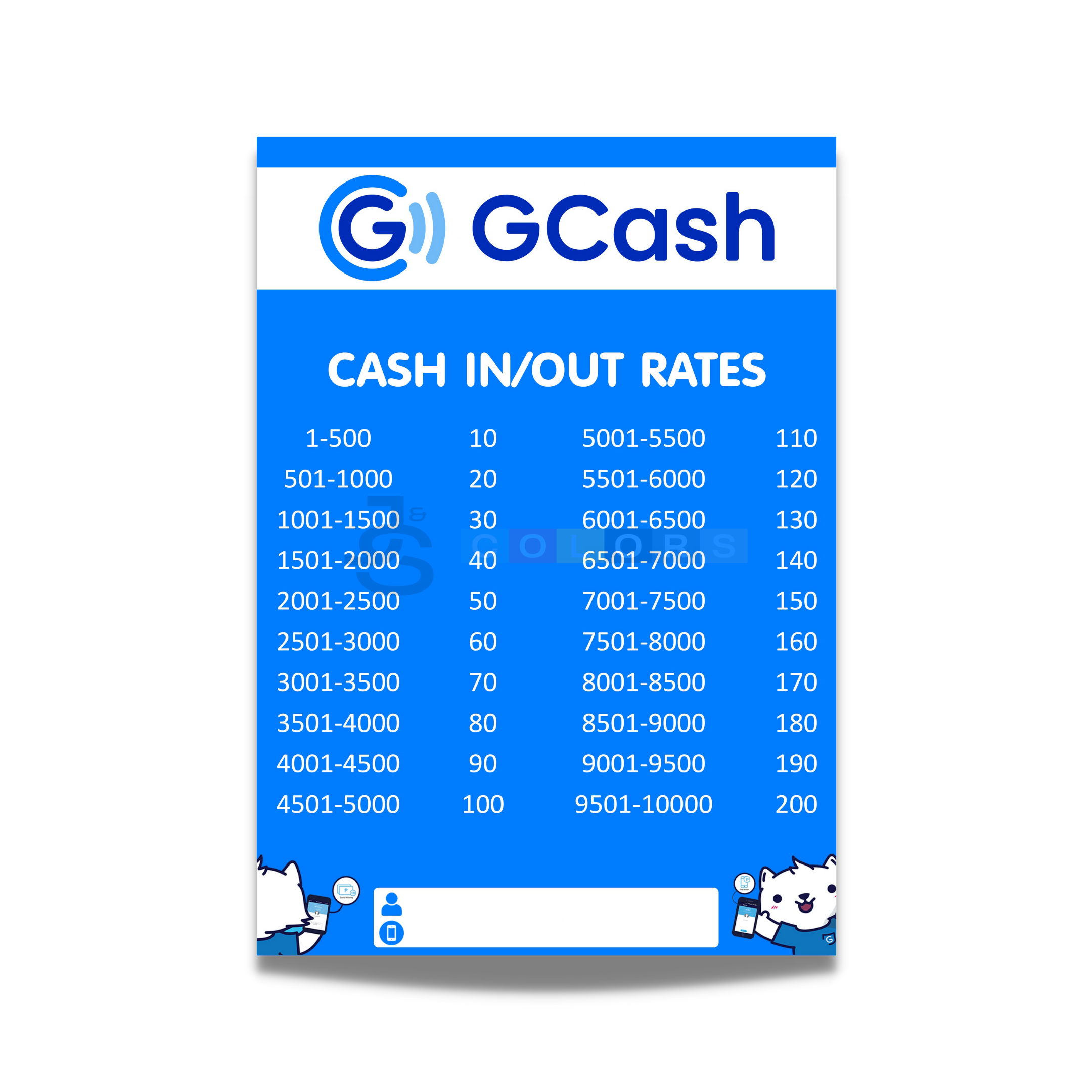 Gcash/Maya Rates: Laminated or on Board | Lazada PH