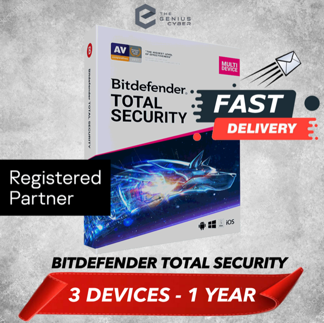 BITDEFENDER TOTAL SECURITY 2021 ANTIVIRUS SOFTWARE | 3 DEVICE 1 YEAR ...