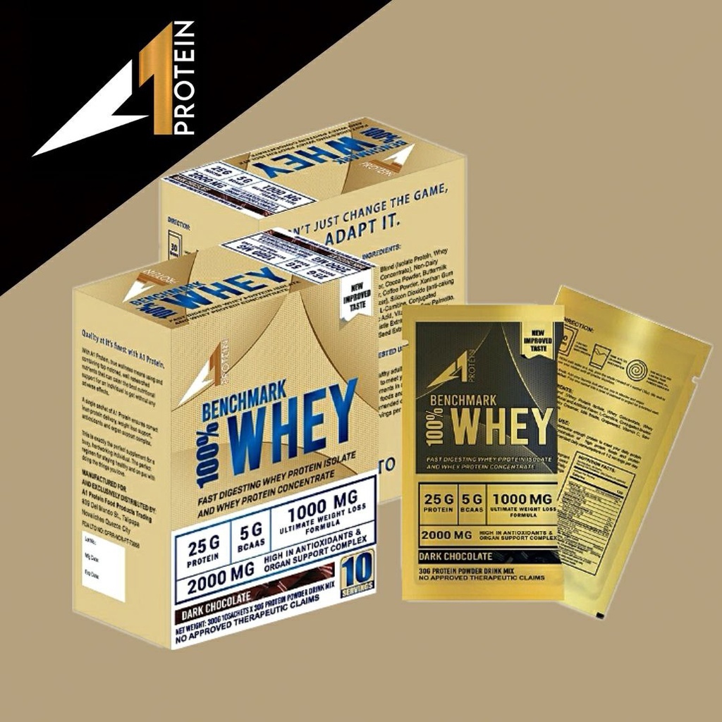A1 PROTEIN BENCHMARK 100 WHEY 10 SACHETS | Lazada PH
