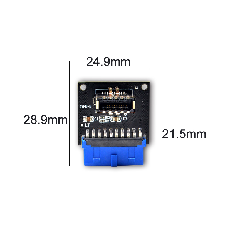 Computer Connectors USB 3.1 Front Panel PC Socket to USB 3.0 20Pin ...