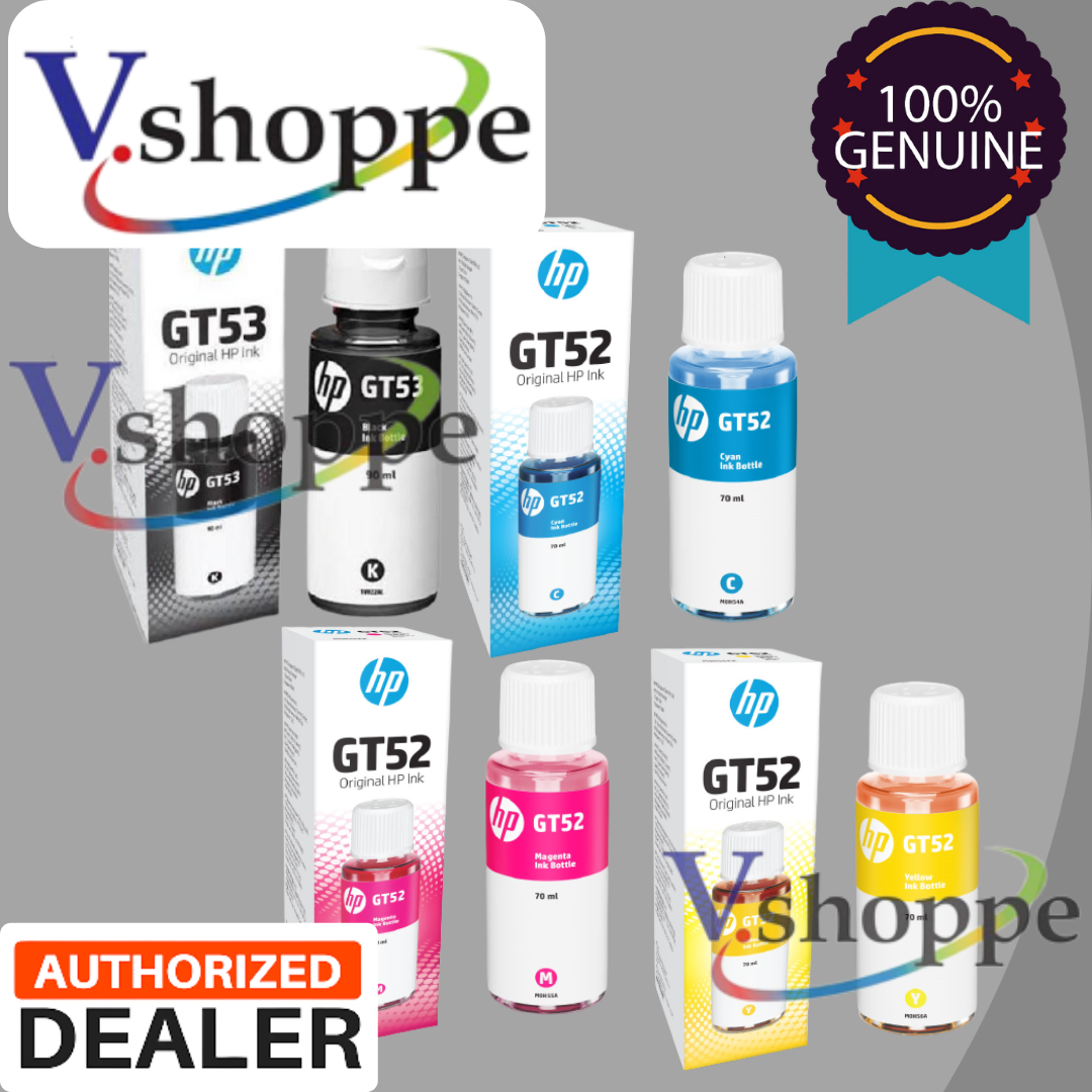 Ink HP GT53 GT52 ( Black Only / Black & Color set / Color set Only ...