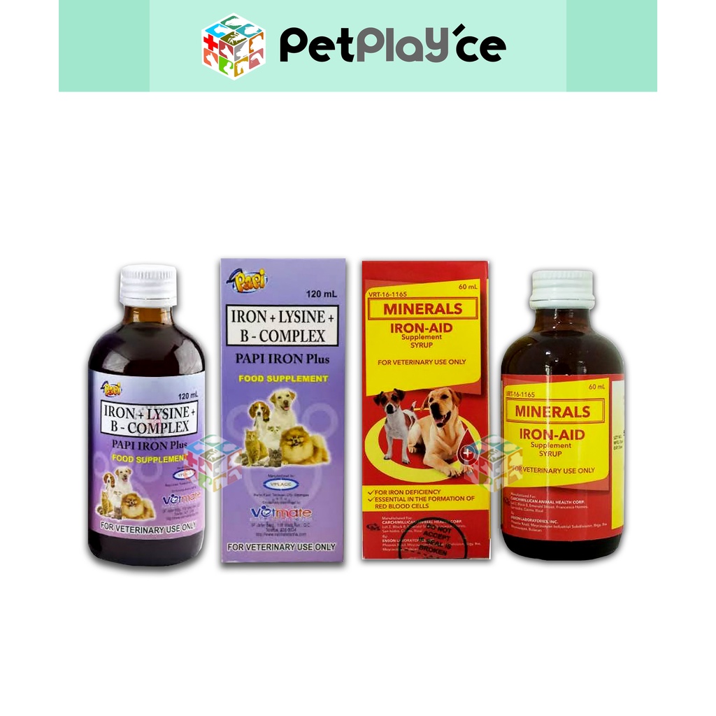 Papi Iron Plus B-Complex or Iron Aid 120ml & 60ml Liquid Syrup Cani ...