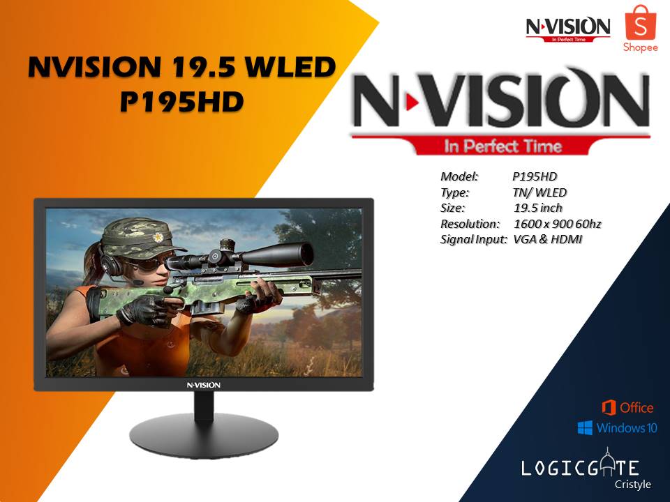 Nvision 19.5 Inch Wide Led HD Monitor Hdmi | Lazada PH