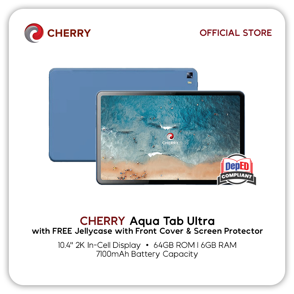 CHERRY Aqua Tab Ultra with Jellycase w/ Front Cover and Screen ...