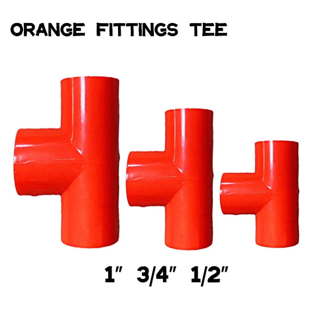 PVC Orange Electrical Fittings 1/2-3/4-1inch Coupling/ Tee/ Elbow/ Male ...