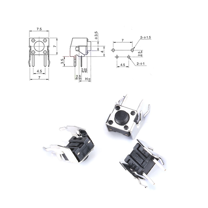 50PCS Mini Micro Momentary Tactile Push Button Switch 6x6x4.3/5/6/7/8/9 ...