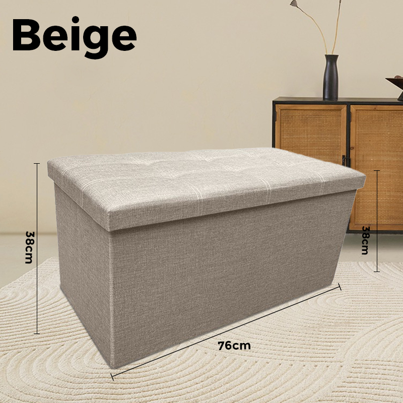 DecorX Ottoman Storage Box Folding Storage Chair Box Sofa Couch ...