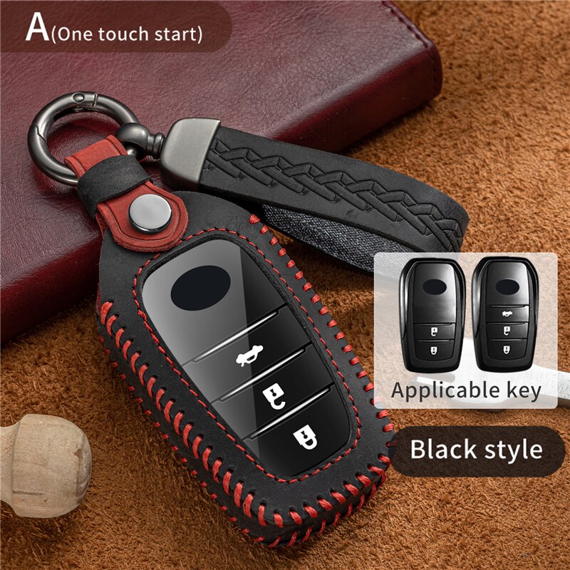 Leather TPU Smart Car Key Case Cover Bag Protector For Toyota Alphard ...